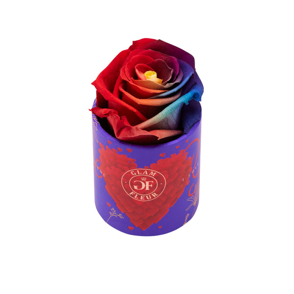 Raspberry Splash Long Lasting Rose in Amore Uno Box - Glam Fleur®