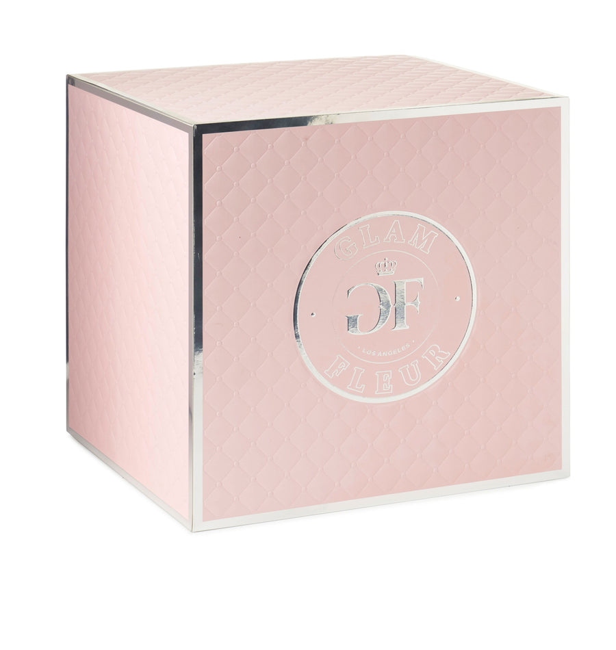 Rosé Square Fuchsia & Light Pink Preserved Rose - Glam Fleur