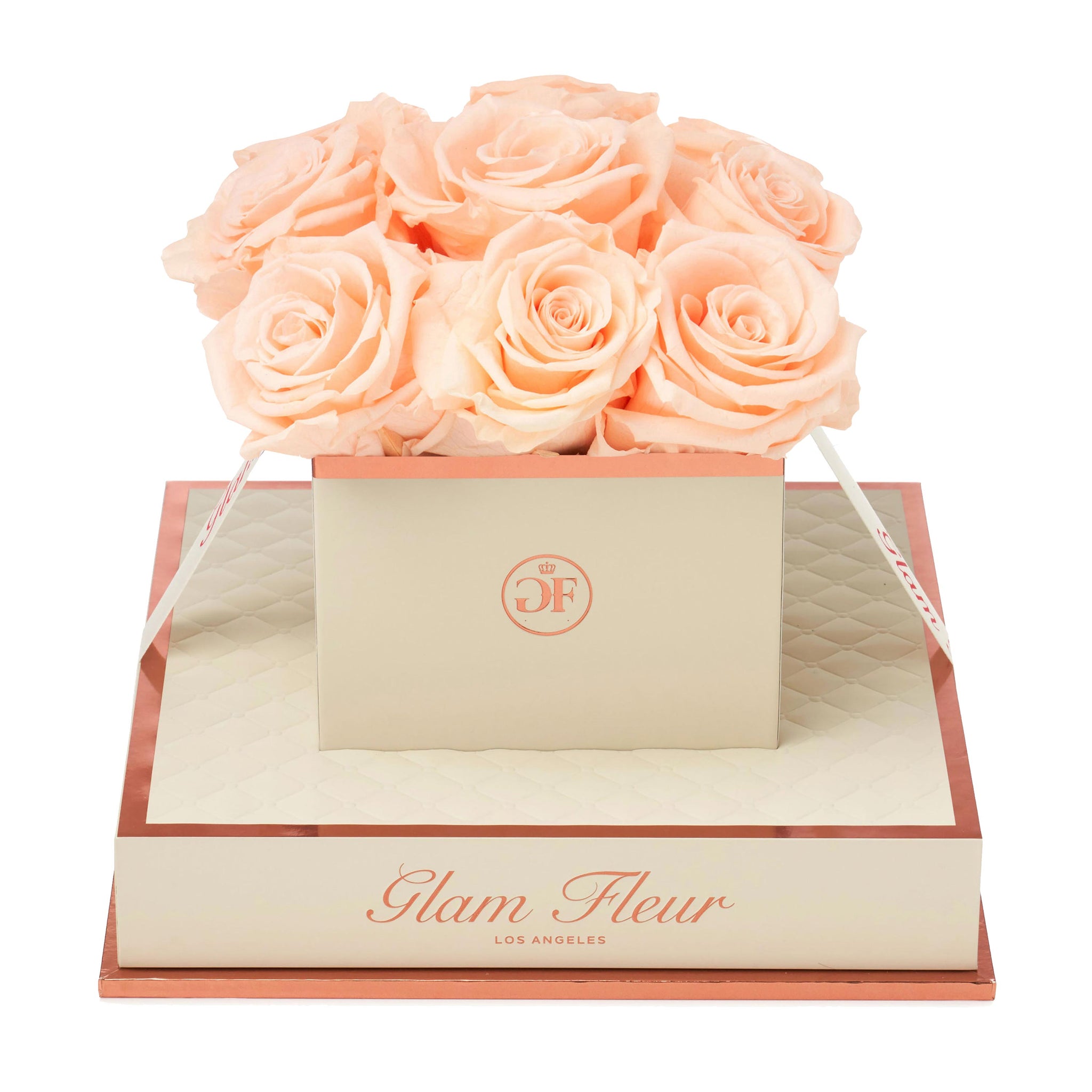 Montagé Chic Peach Preserved Rose - Glam Fleur