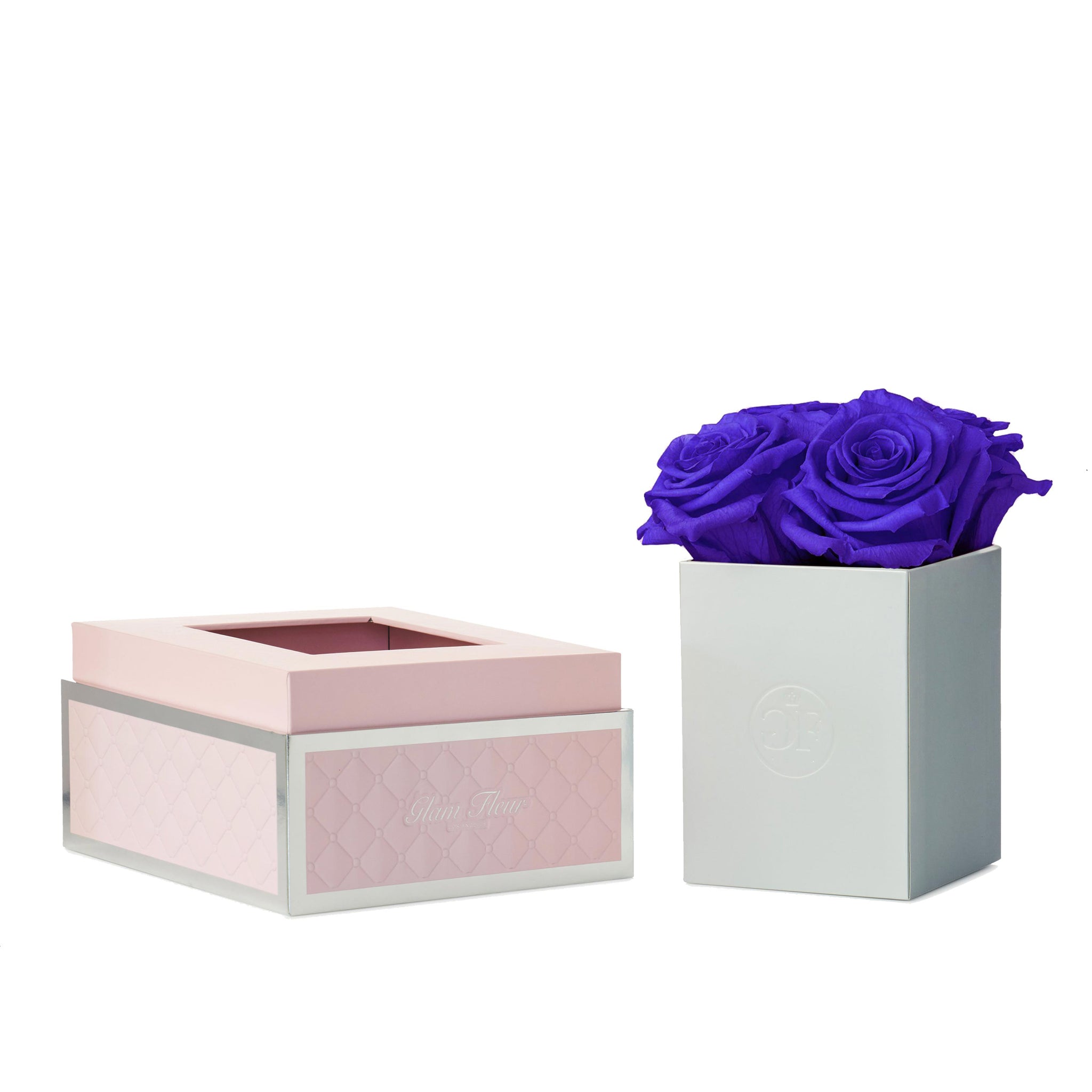 Purple Preserved Roses - Forever Roses in a Box - Glam Fleur