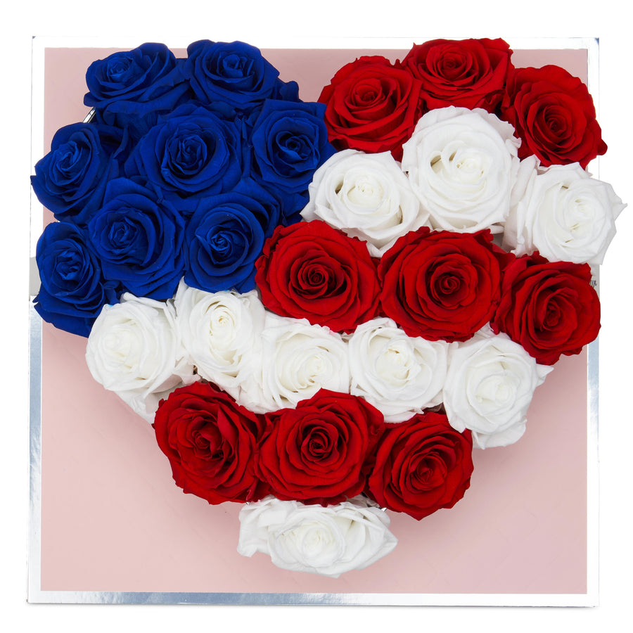 Rosé Heart Flag Preserved Rose - Glam Fleur