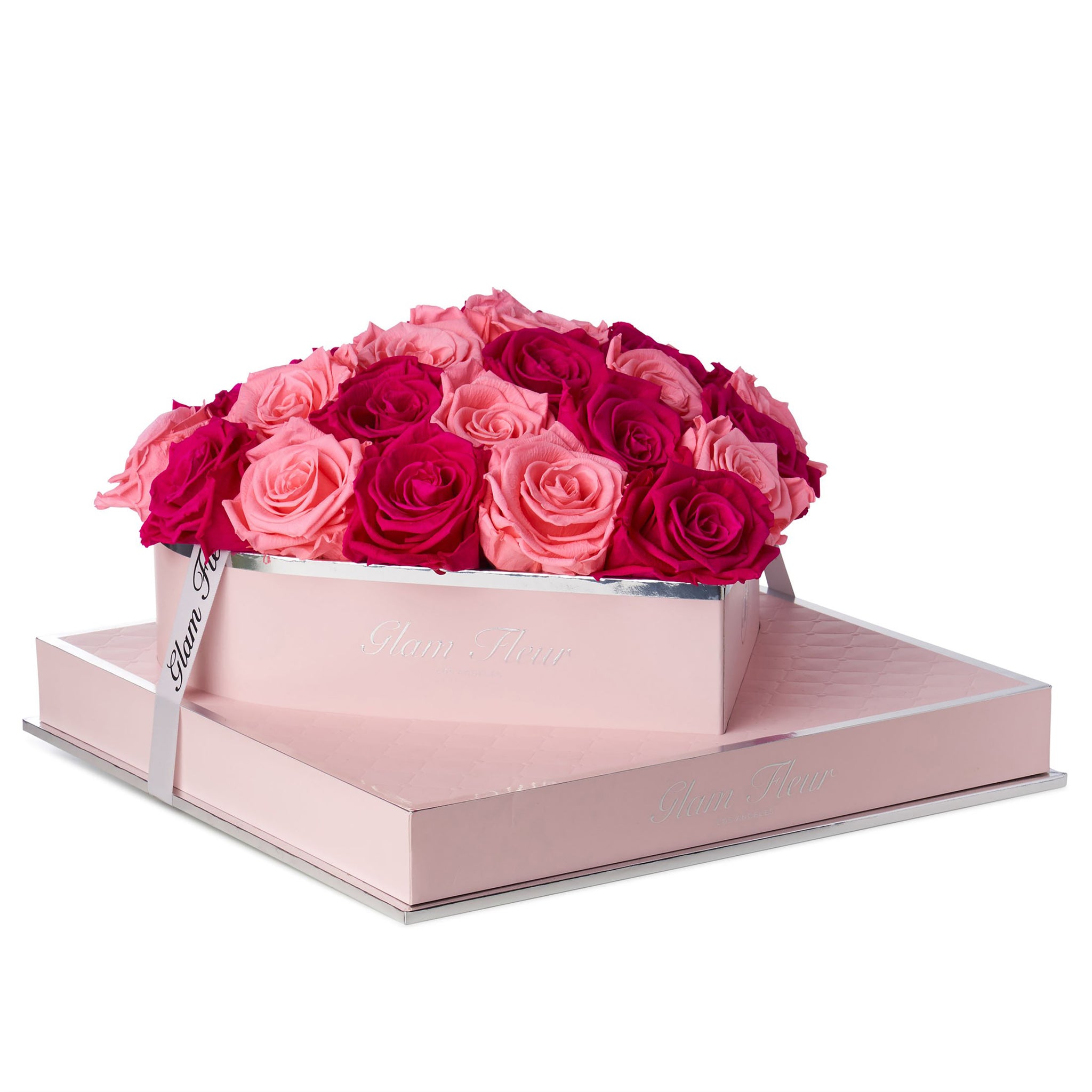 Roses in Heart Shaped Box - Glam Fleur