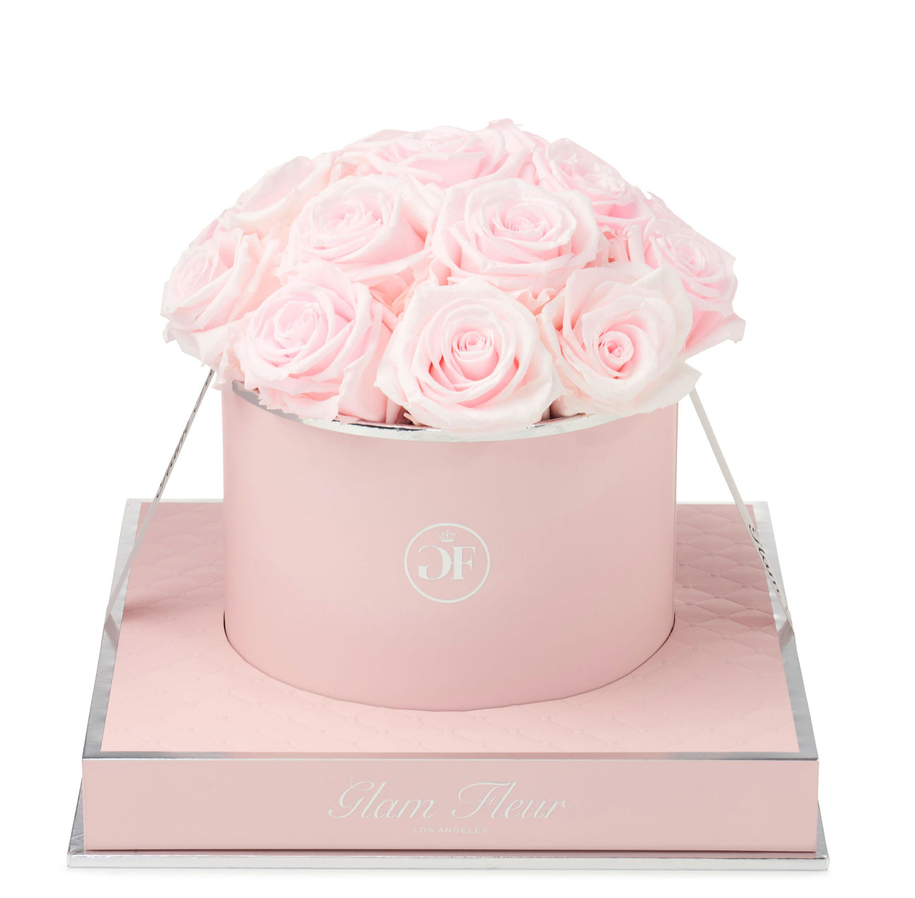 Baby Pink Long Lasting Rose Arrangement | Glam Fleur®