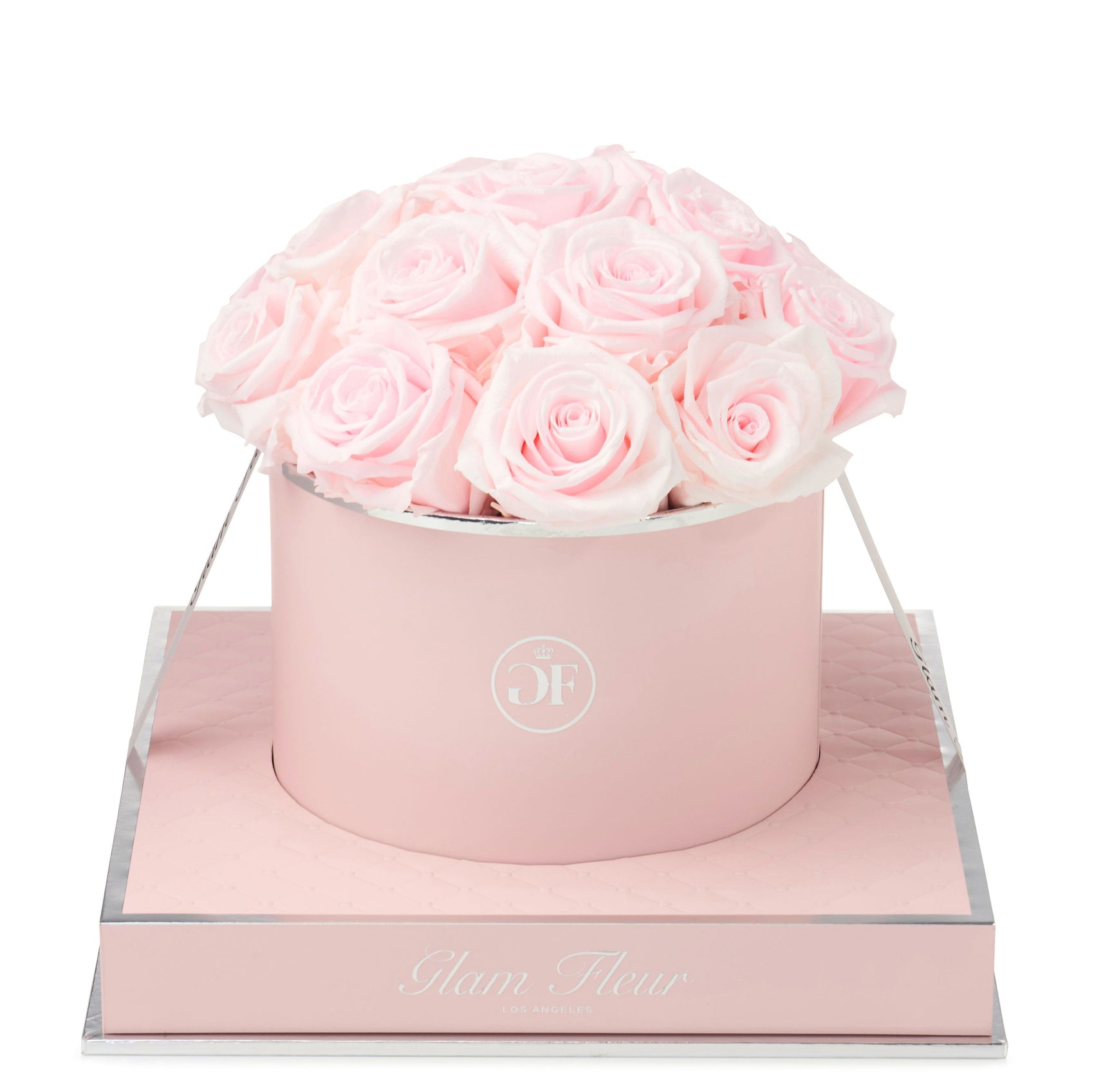 Baby Pink Long Lasting Rose Arrangement | Glam Fleur®