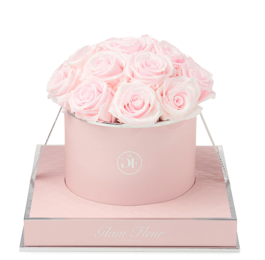 Baby Pink Long Lasting Rose Arrangement | Glam Fleur®