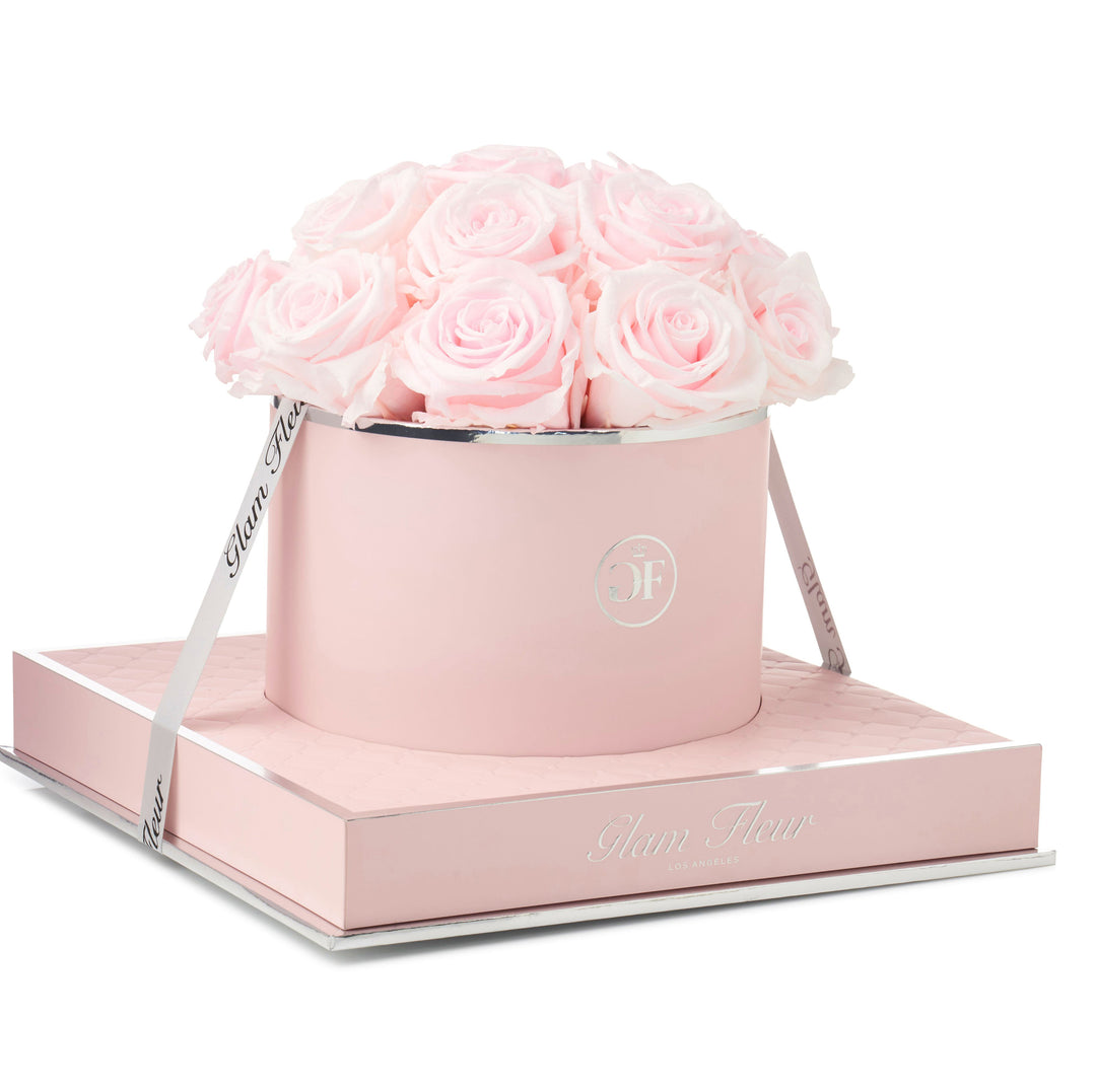 Baby Pink Long Lasting Rose Arrangement | Glam Fleur®