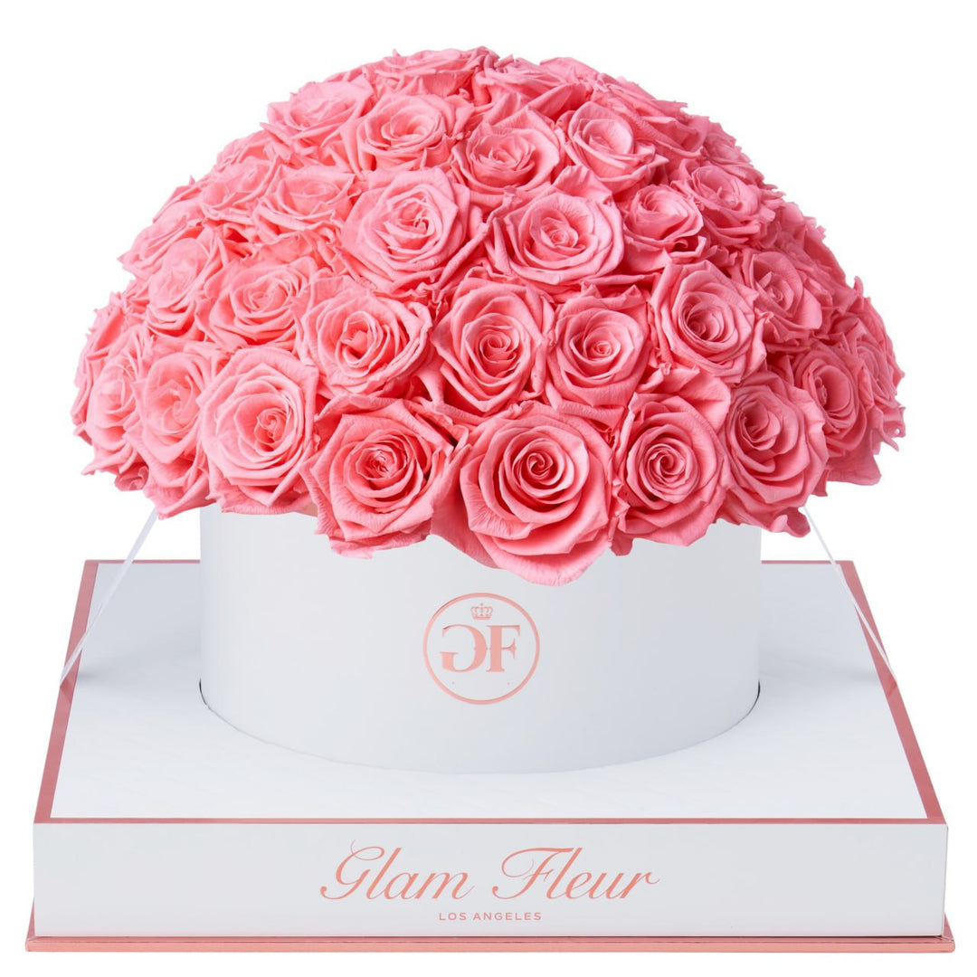 Light Pink Rose Arrangement That Lasts 1 Year | Glam Fleur®